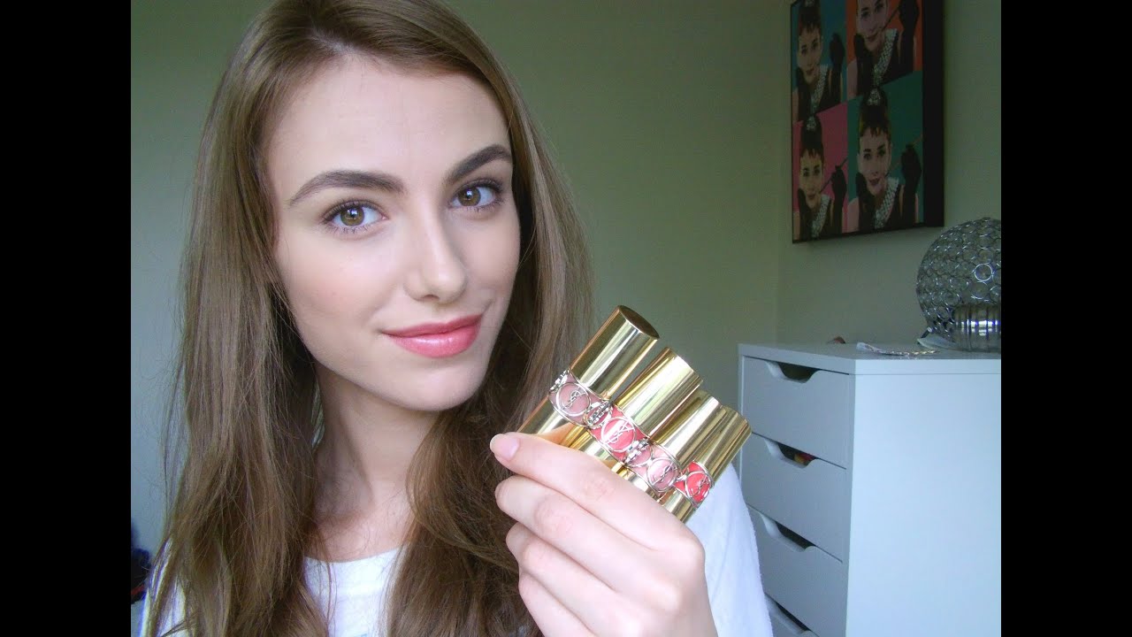 QRS - YSL Rouge Volupte Shine Lipsticks - YouTube