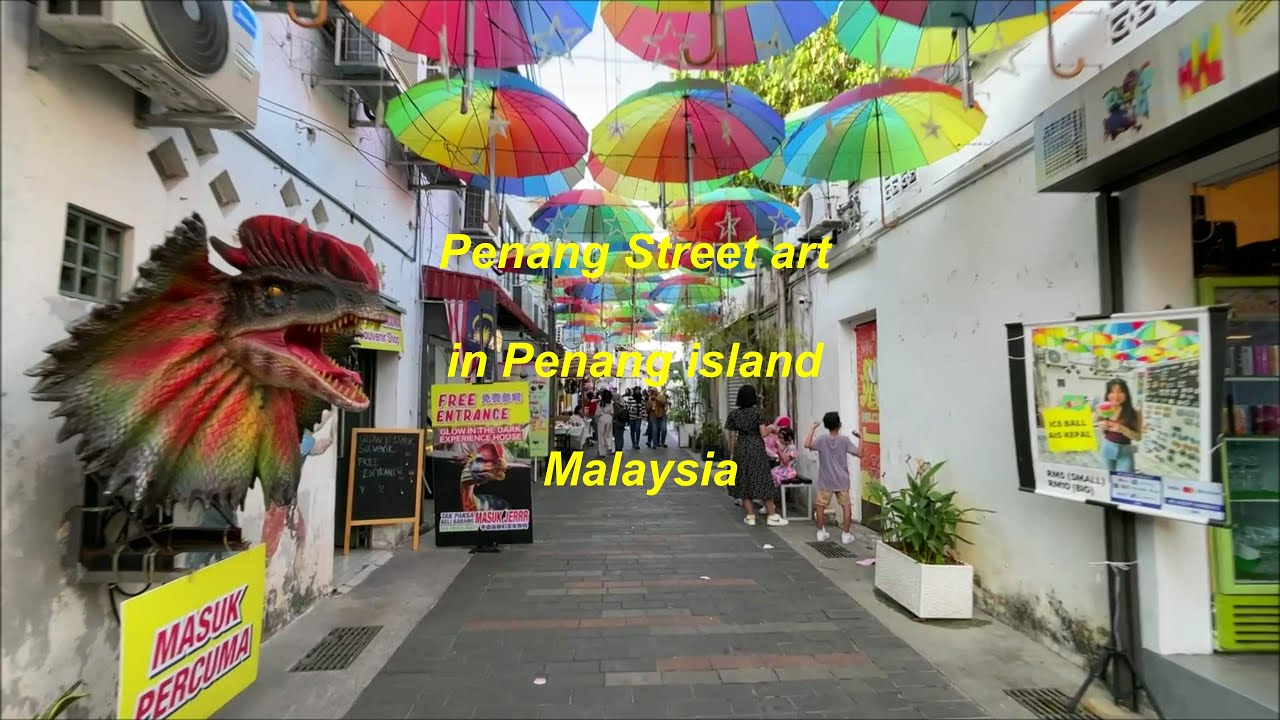 Penang Street art in Penang island Malaysia - YouTube