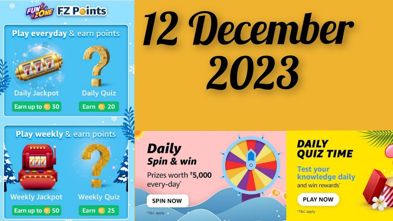 Amazon Funzone Coins Quiz Answer Today | Amazon Quiz Answers Today ...