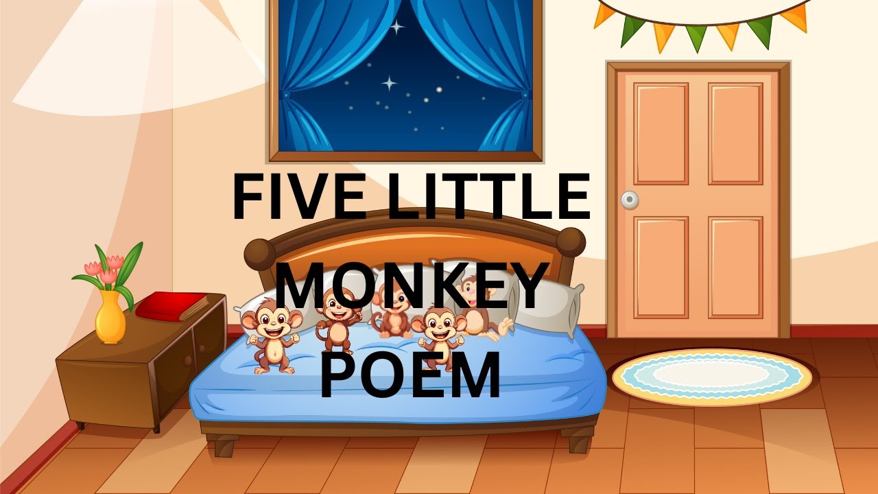 Five Little Monkey Poem, Cartoon, Kids Base entertainment and Knowledge ...