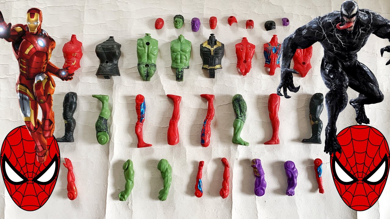 Marvel average movie action figures captain America spider man iron man ...