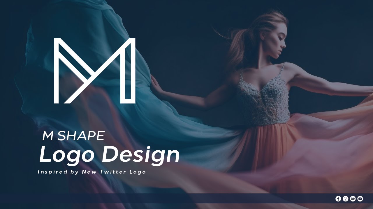 M Shape Logo Design Inspired by Twitter's New Logo | @ratulb46 - YouTube
