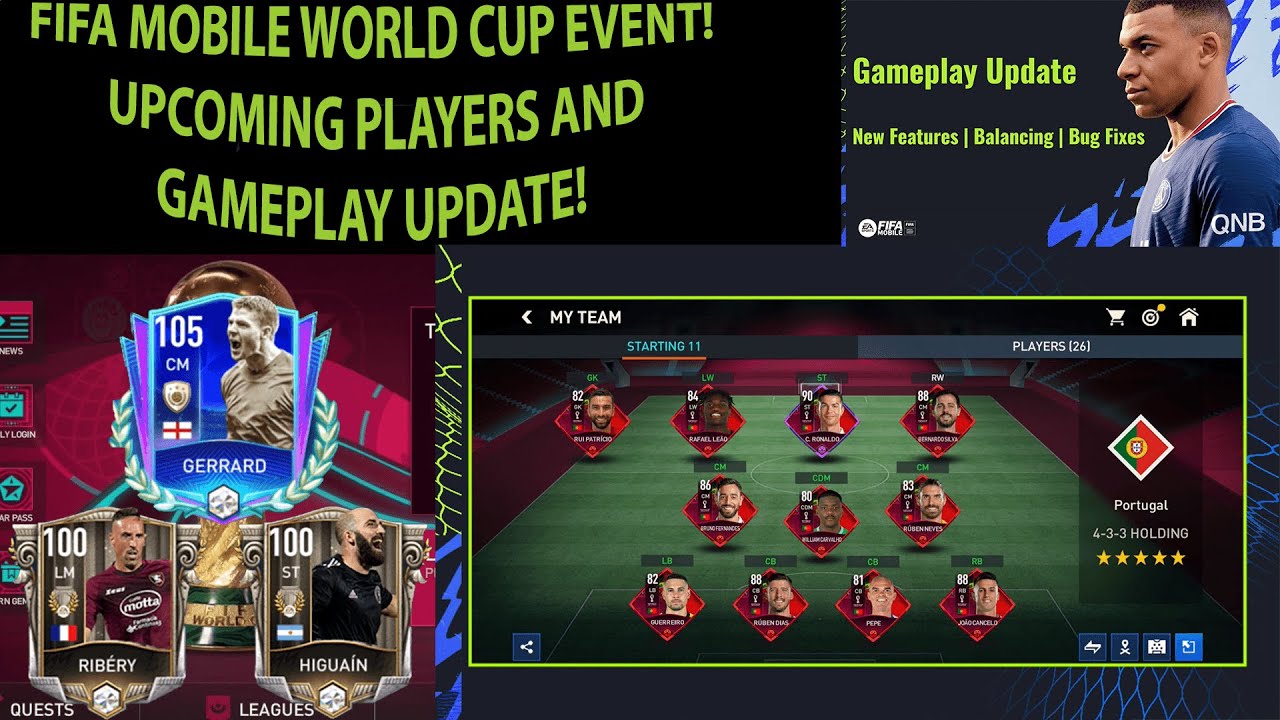 FIFA MOBILE WORLD CUP EVENT! UPCOMING PLAYERS AND GAMEPLAY UPDATE - YouTube