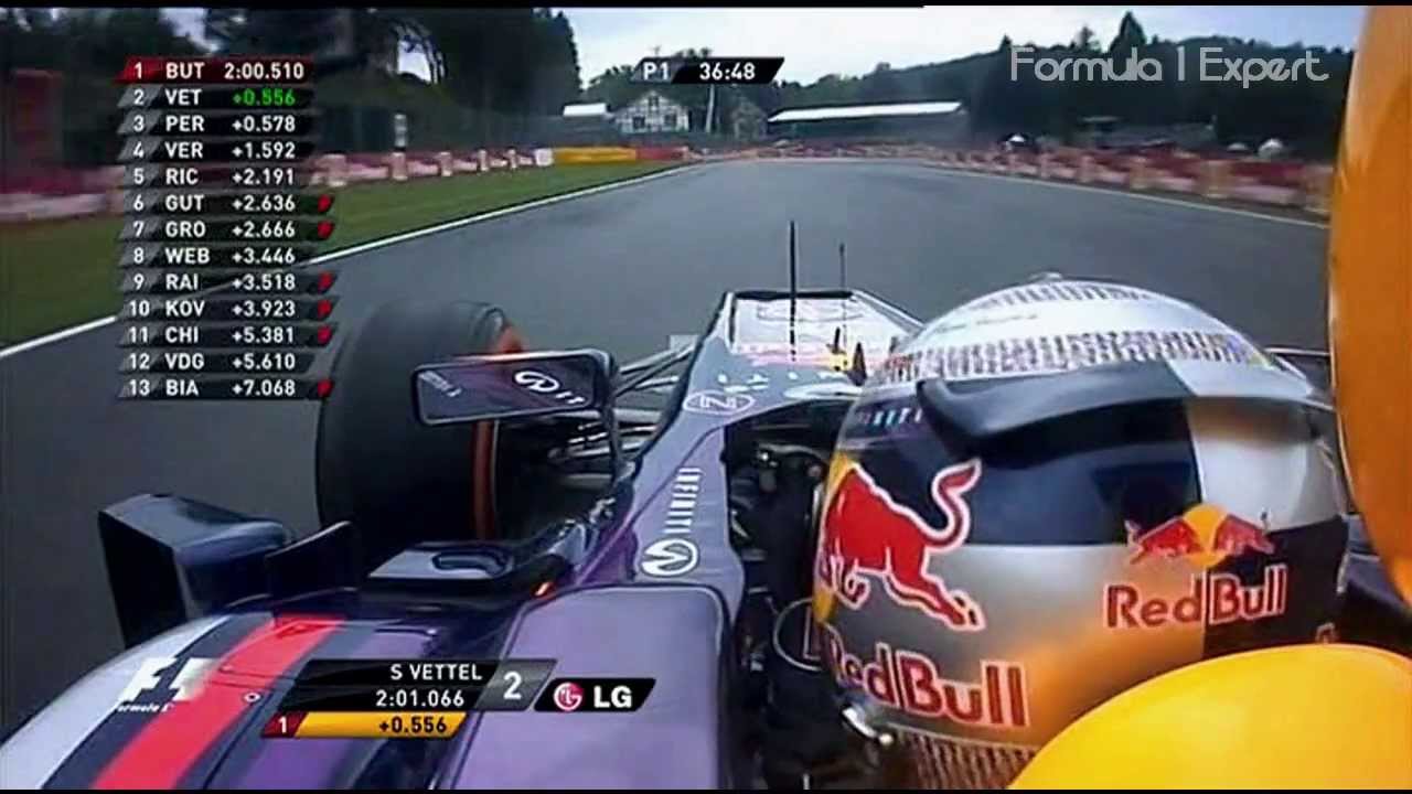 Sebastian Vettel Drift Slide - F1 Belgium GP 2013 FP1 (HD) - YouTube