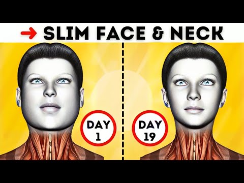 10 Best Exercises for SLIM FACE & NECK - YouTube