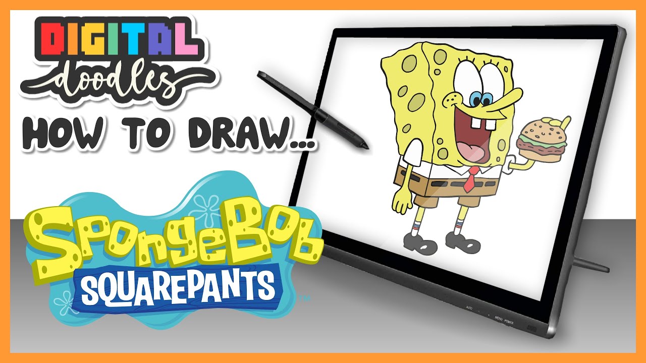 How To Draw Spongebob Squarepants! - Digital Doodles 49 - YouTube
