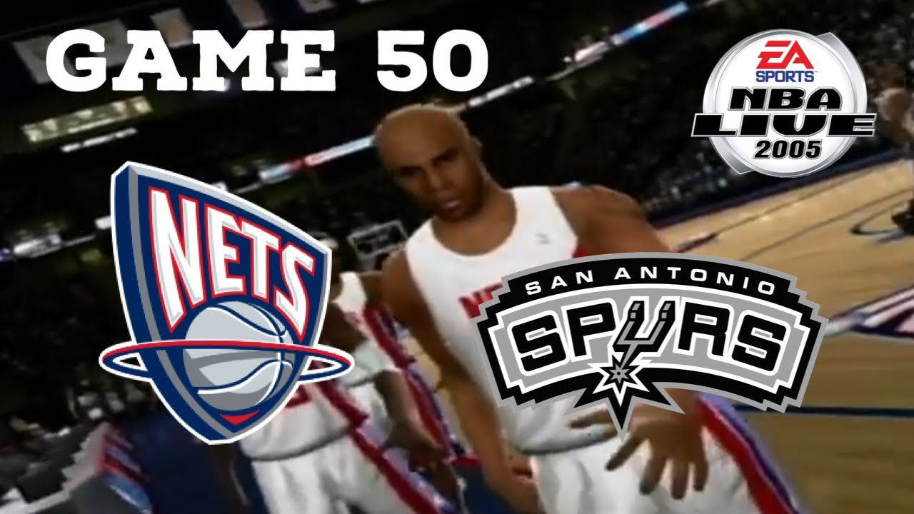 NBA Live 05 New Jersey Nets Season Sim: Game 50 vs Spurs - YouTube