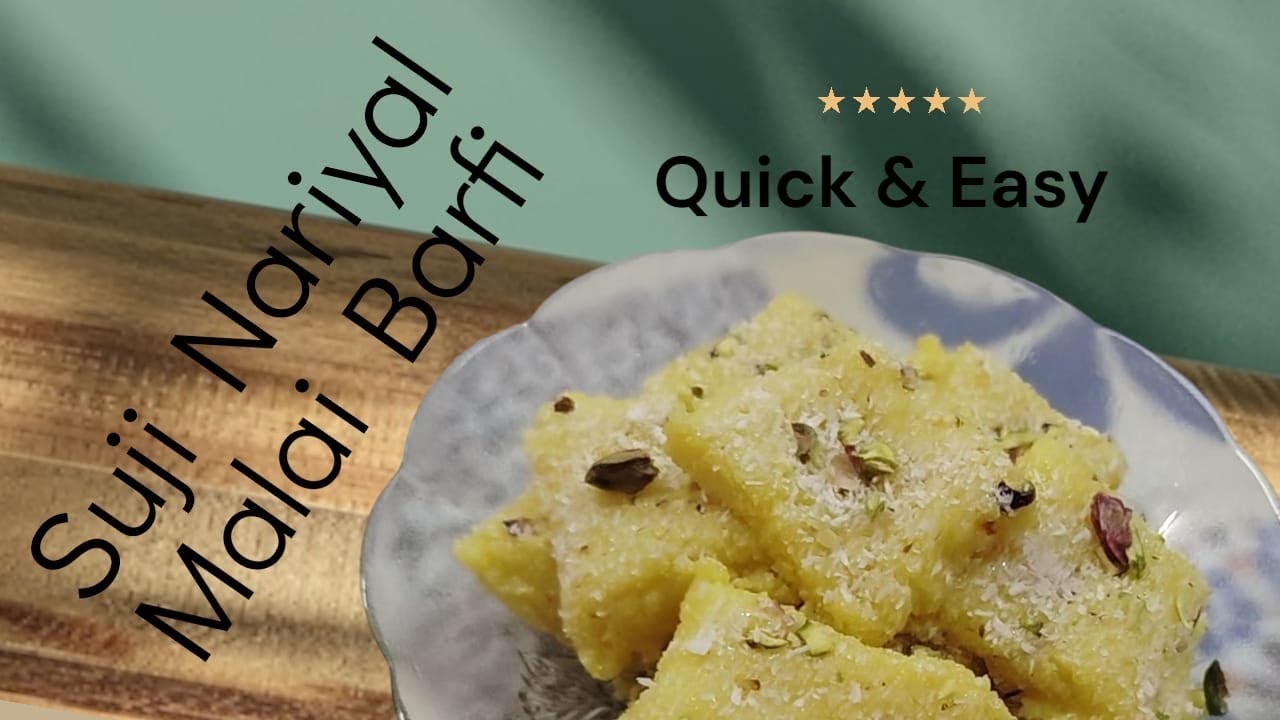 Instant Suji Nariyal Malai Barfi | Quick Indian Sweet Recipe # ...