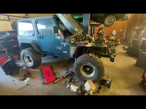 JEEP WRANGLER TJ LS SWAP PROJECT - YouTube