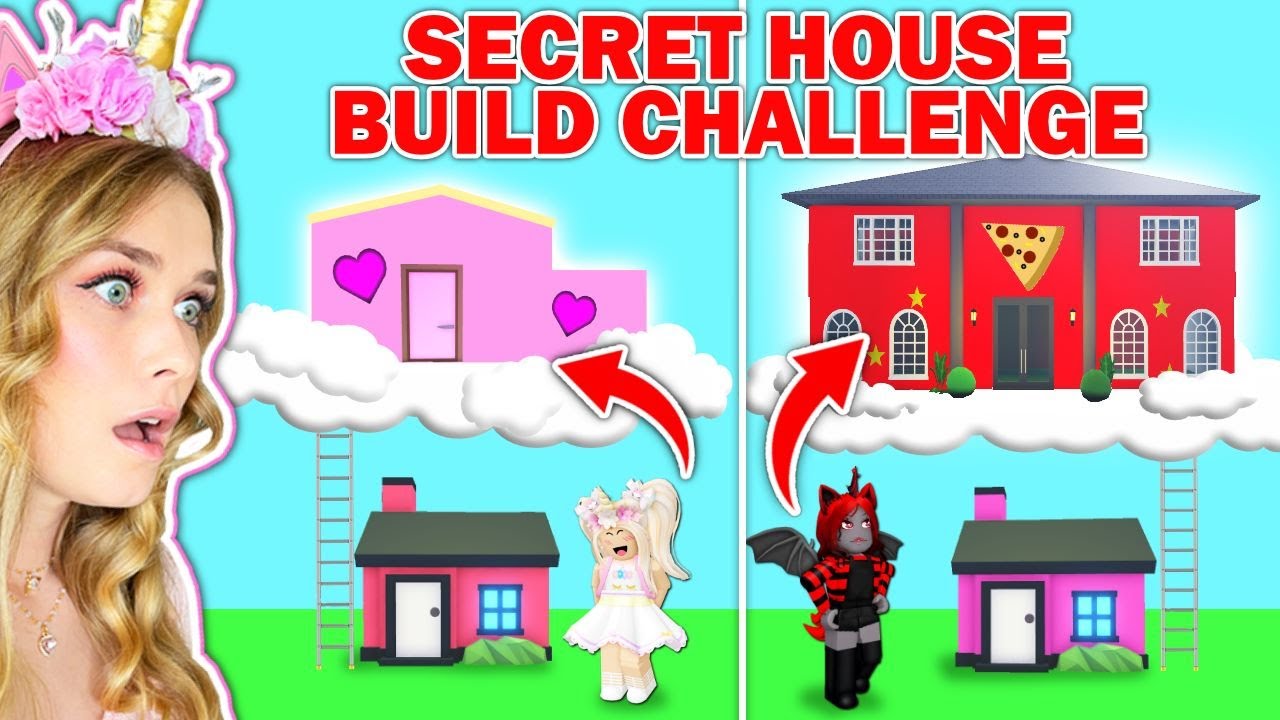 *SECRET* House Build Challenge SANNA vs MOODY In Adopt Me! (Roblox ...