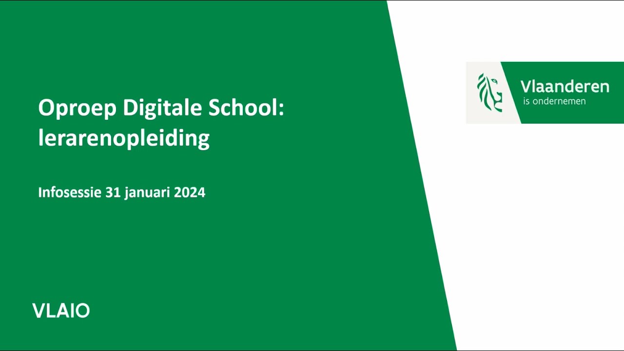 Infosessie digitale school: lerarenopleiding - YouTube