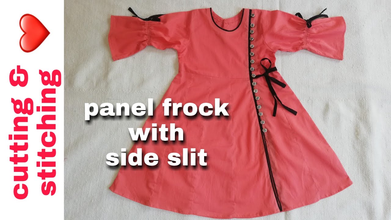 Stylish Panel frock with side slit cutting & stitching - YouTube