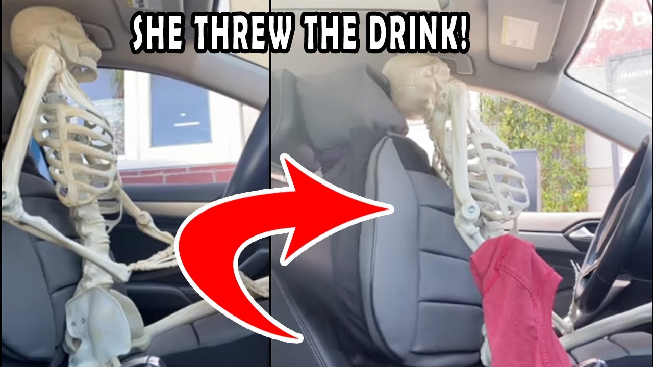 funny Prank Video 2021 SHE THREW THE DRINK! - BEST OF SKELETON PRANK ...