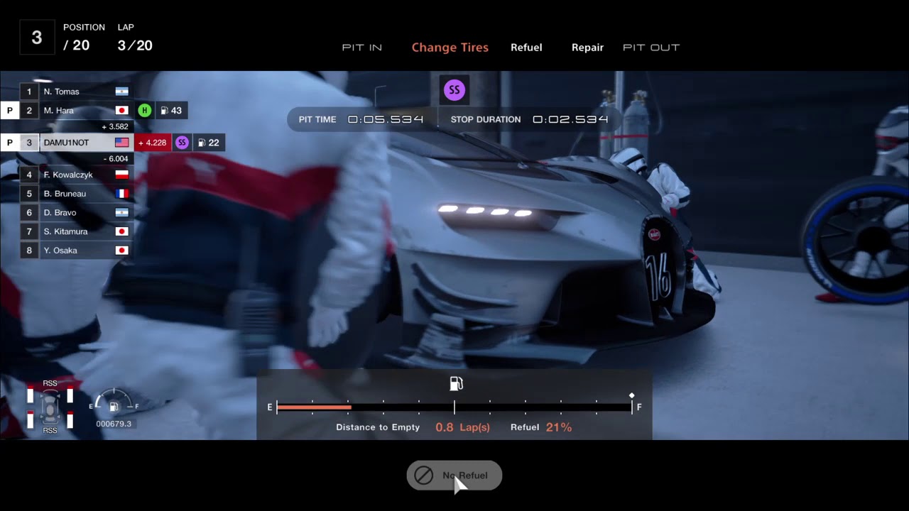Gran Turismo®SPORT gr1 prototype endurance series race 5 part 1 bugatti ...