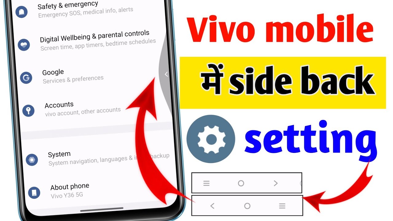 Vivo side back setting | Vivo mobile me side back button kaise laye ...