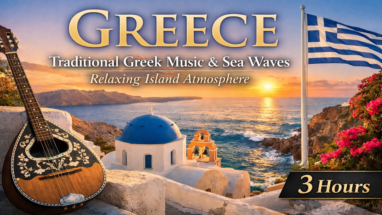 Greece - Traditional Greek Music & Sea Waves | Relaxing Island ...