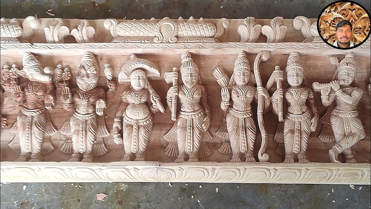dasavatharam wood carving work excellent skilled work👍srikalahasti ...