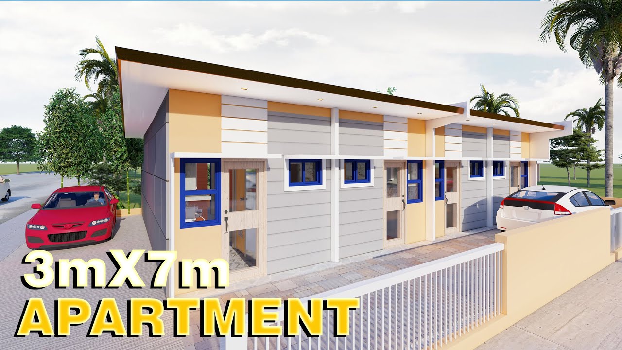Small House Design 3x7 (21 SQM) Apartment FULL PLAN - YouTube