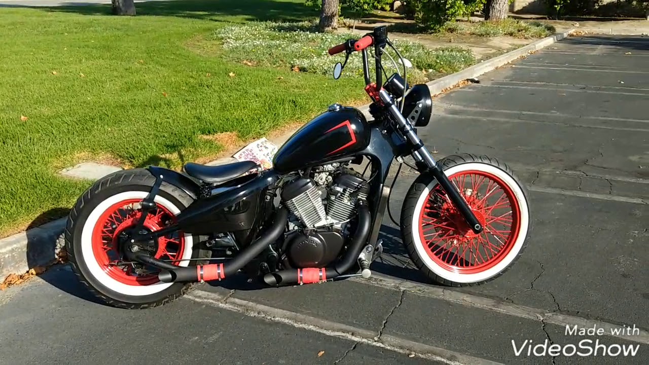 1993 Honda Shadow retro rockabilly bobber número tres - YouTube