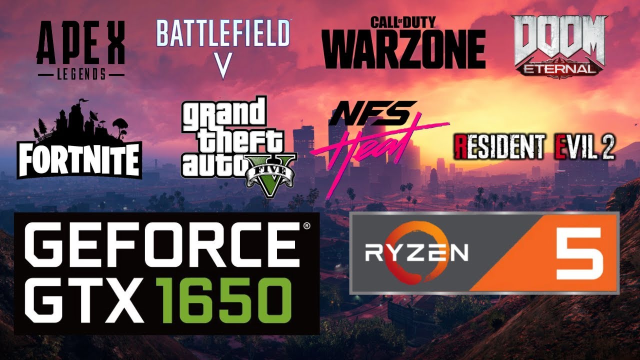 GTX 1650 + Ryzen 5 4600H | 8 Games Tested | Benchmark Gameplay - YouTube