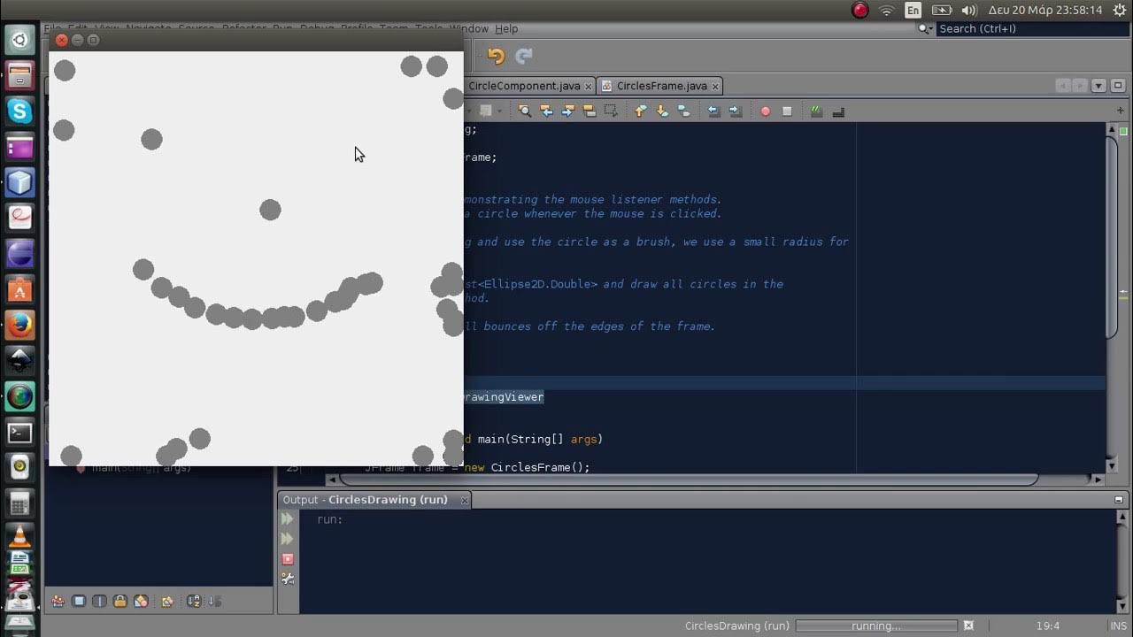 Prog. Exercise - Mouse Listener & Circle Drawing (J Graphics) - YouTube