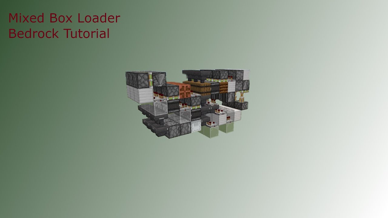 Mixed box loader Bedrock Tutorial One Wide Tileable - YouTube