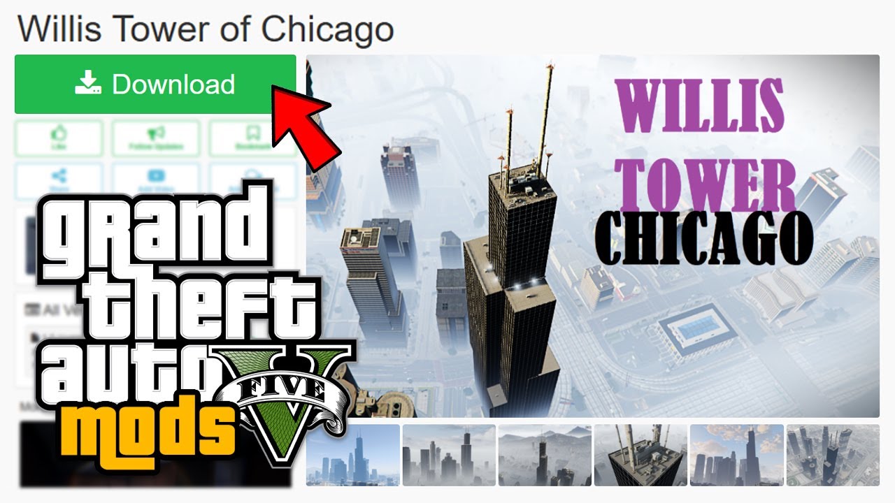 How to Install Willis Tower of Chicago Map | GTA 5 MODS - YouTube