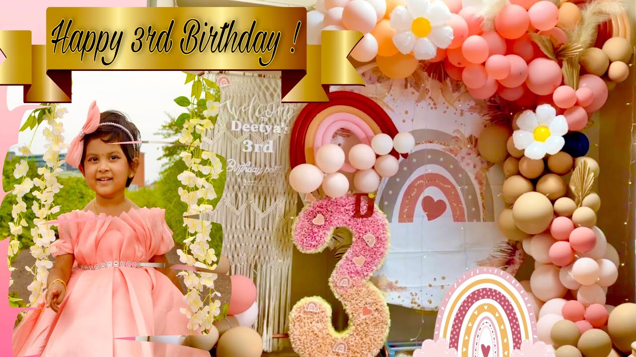 CUCKOO TURNS 3 || Birthday preparations and celebrations|| Boho decor ...