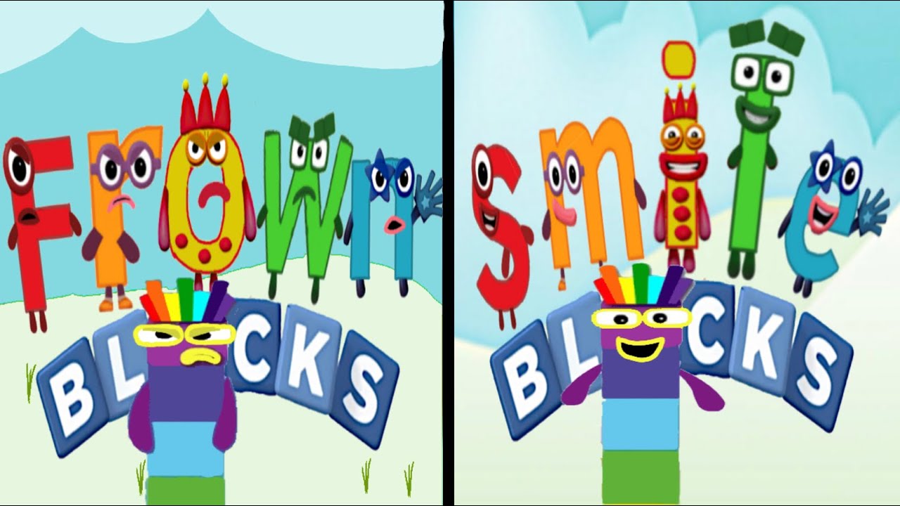 Numberblocks Intro song but Smile and Frown Spilling- Learn The ...