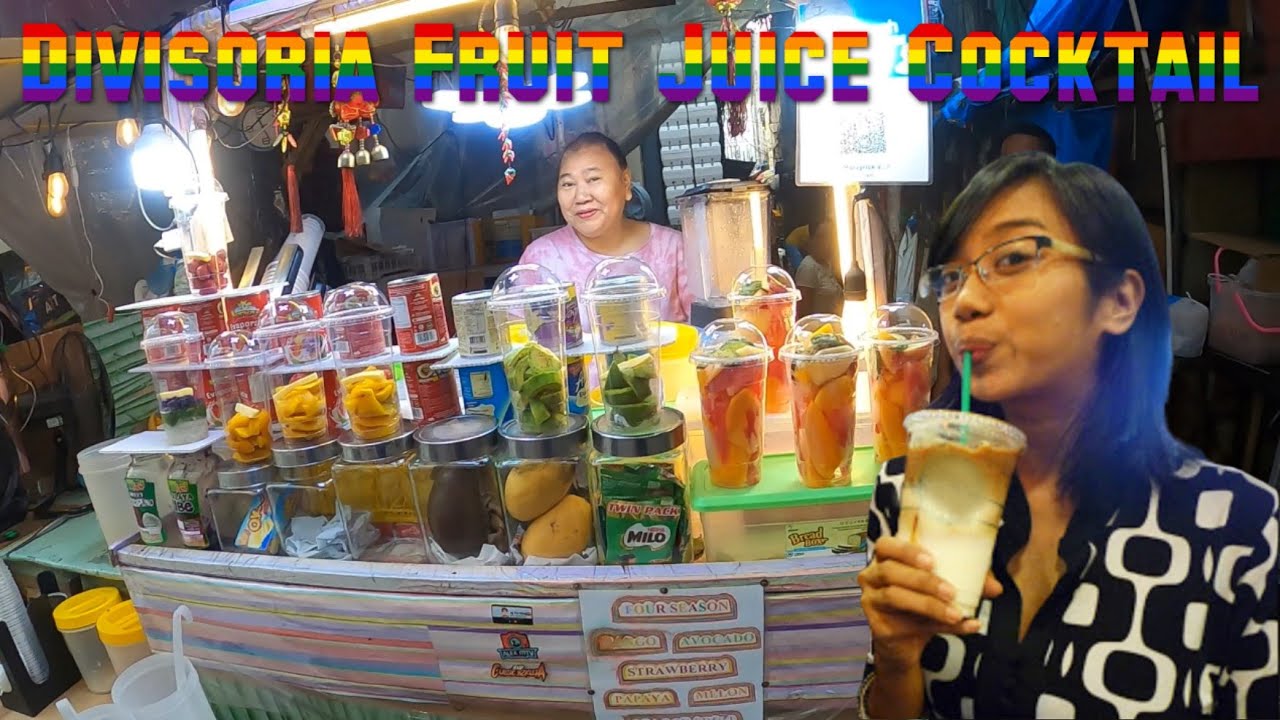 Divisoria Assorted Fruit Juice Cocktail Sweet and Crowded Vendors and ...