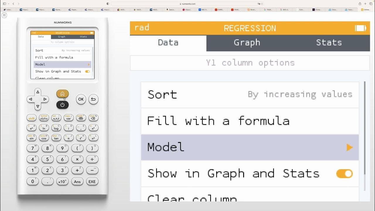 Using NumWorks to model - YouTube