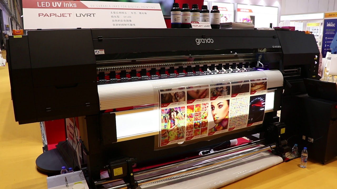 GRANDO 1.8m UV Roll to Roll printer with Four Gen5 print heads（2019-3 ...