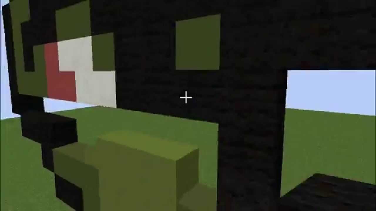 How To Build Master Chief's Face In Minecraft - YouTube
