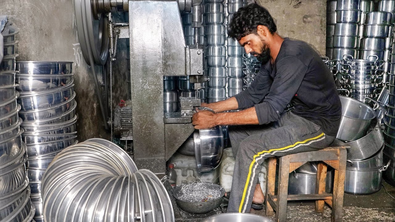 How Aluminum Cookware is Made in the Factory - YouTube