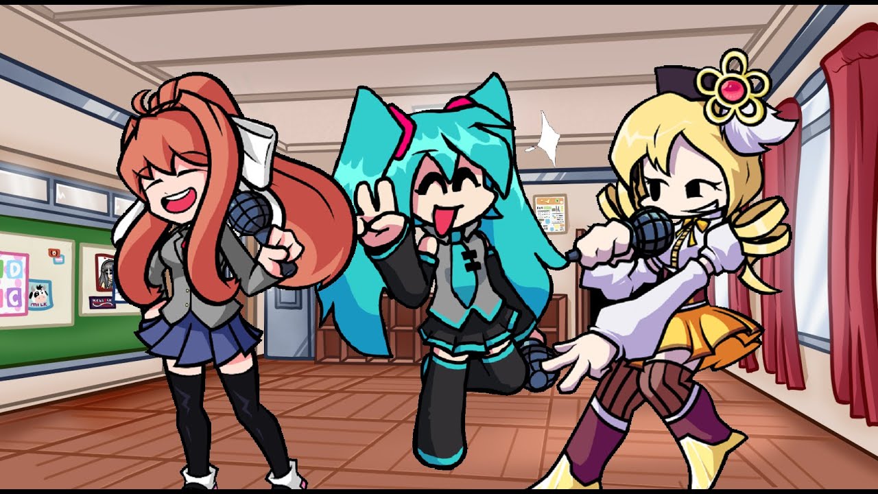 Anime Fight (Catfight but Monika, Mami and Miku sings it) - YouTube