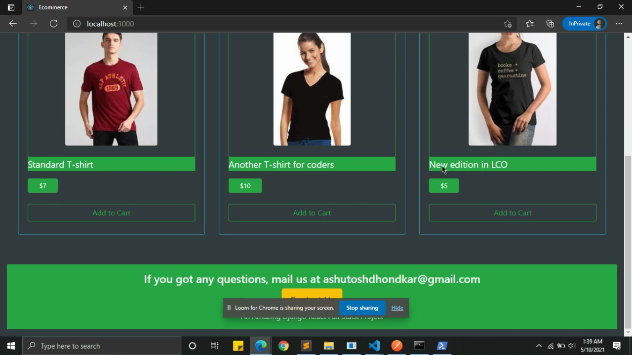 Basic E Commerce Website Using Django And Reactjs Youtube