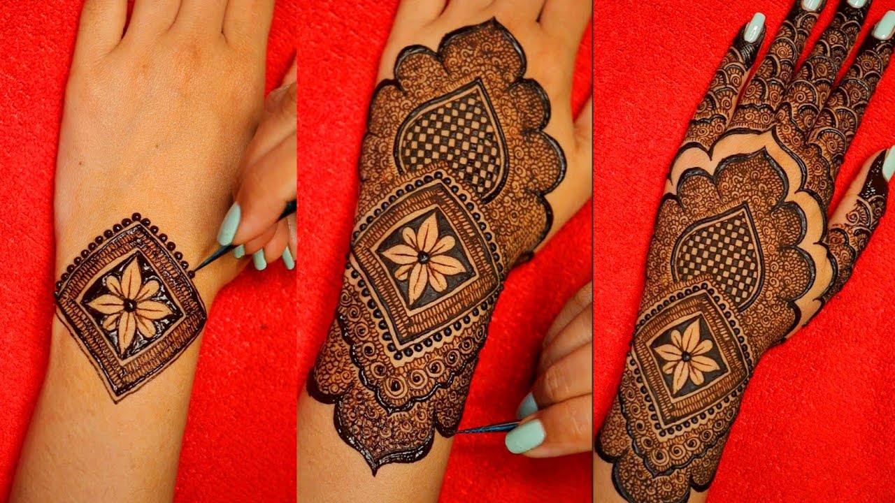 Beautiful Back Side Mehndi Design - YouTube