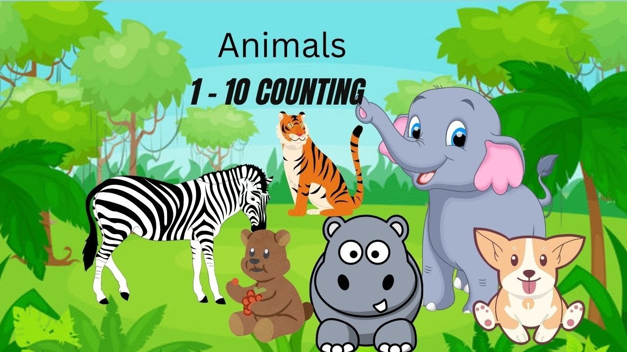 Learn to count 1 to 10 with Animals | Wild Animals For Kids | Shanzay ...