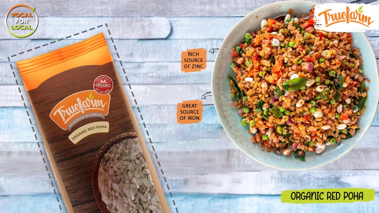 Truefarm Organic Red Poha (300g) - YouTube