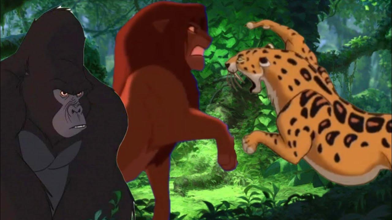 Simba and Kerchak vs Sabor - YouTube