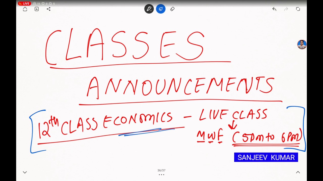 LIVE CLASSES ANNOUNCEMENTS - YouTube