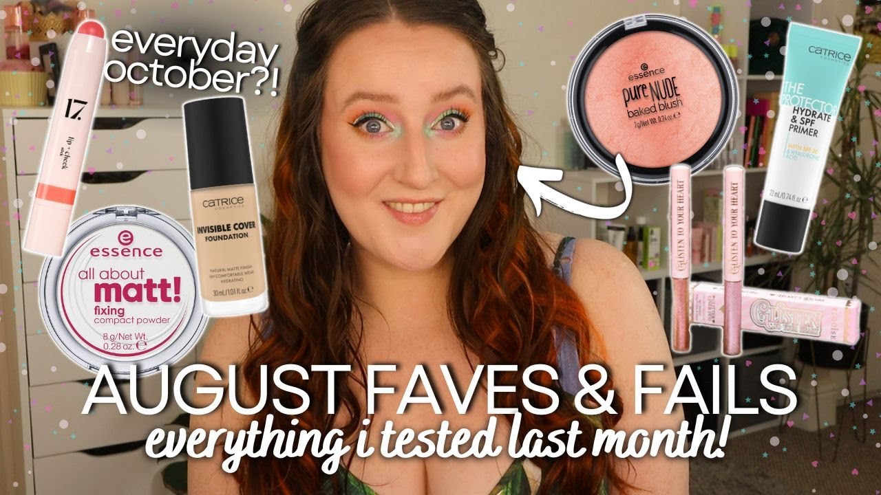AUGUST MAKEUP RECAP! *EVERY* Product I Tested Last Month! Monthly Faves ...