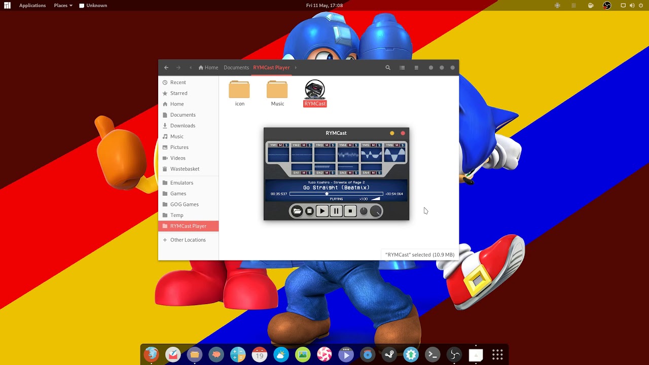 RYMCast Mega Drive/Genesis VGM/VGZ Music Player on Linux. - YouTube