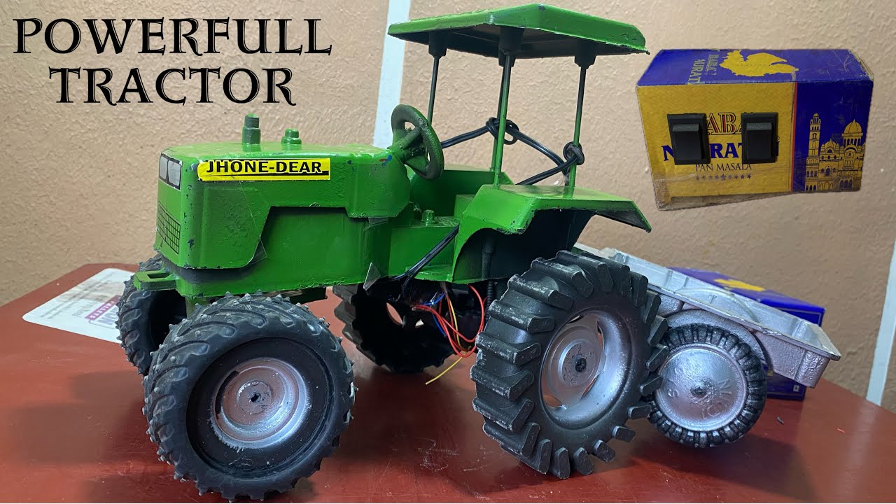 DIY HIGH PERMONANCE JOHN DEERE TRACTOR MAKING WITH PLASTIC AND REMOTE ...