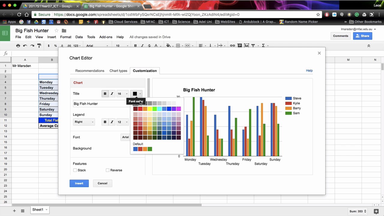 Graphing in Google Sheets - Column, Pie and Line graphs - YouTube