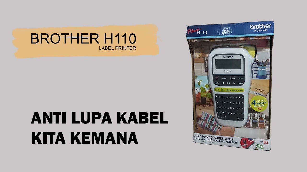 Review Printer Label Brother PT-H110 - YouTube