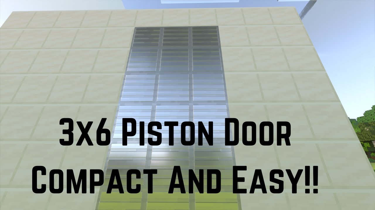 How To Make A 3x6 Piston Door! Minecraft Bedrock! - YouTube