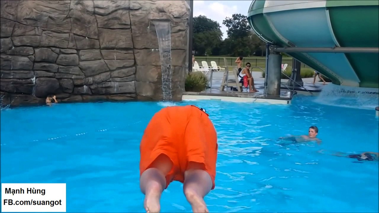 [HOT] Anh béo nhảy xuống hồ bơi và cái kết ~ Swimming Pool Fails - YouTube