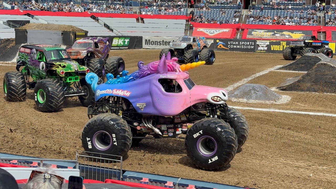 Monster Jam Denver CO 2025 Intros and Racing Competition - YouTube