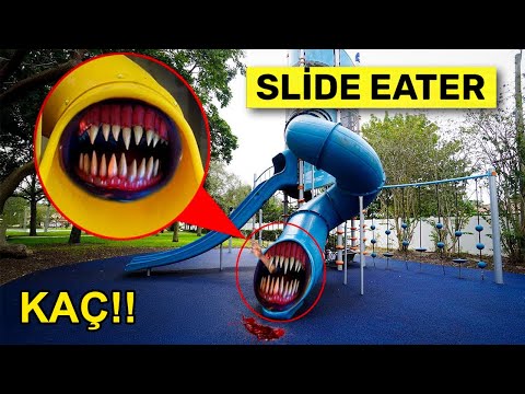 OYUN PARKINDA SLİDE EATER GÖRÜRSENİZ HEMEN ORADAN UZAKLAŞIN !! (BENİ YEDİ) *GERÇEK HAYATTA*